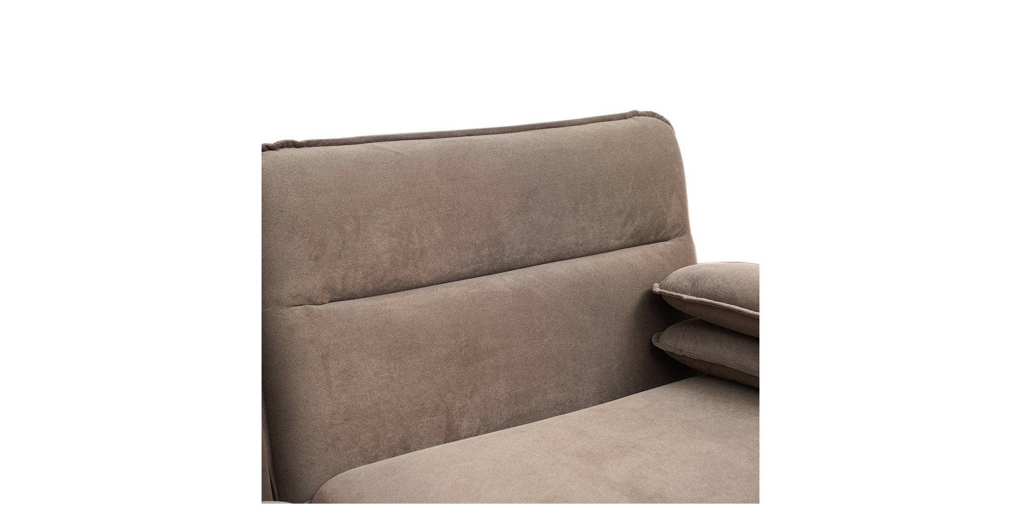 Zahara Sofa Corner LHF 3S & 2S Armless Chair & RHF Chaise in Pale Brown ...