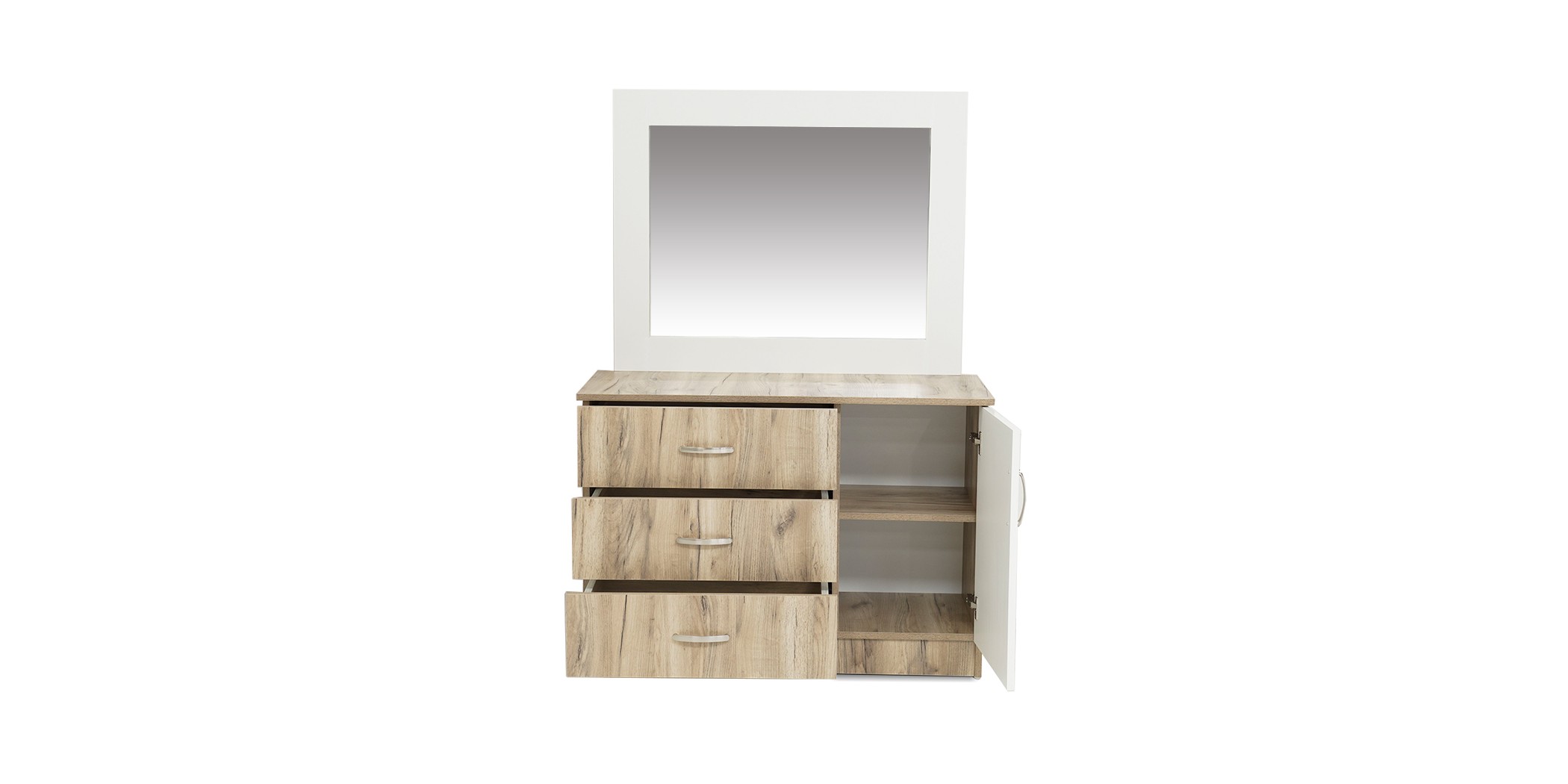 Lazzio Dressing Table Grey Oak & White