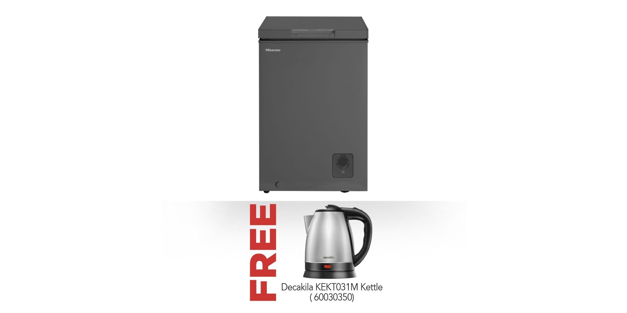Hisense H175CFS Freezer & Free Decakila KEKT031M Kettle