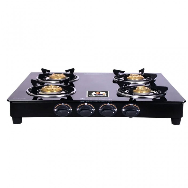 Wonderchef WON509 Ultima 4 Burner Tempered Glass Gas Stove - 63153287