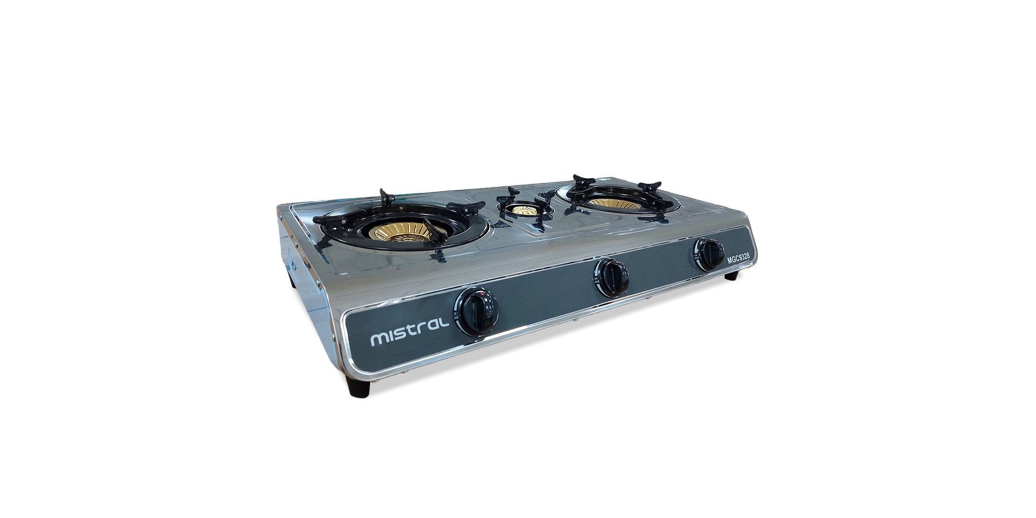 Mistral MGC9328 Stainless Steel 3 Burner Gas Cooker