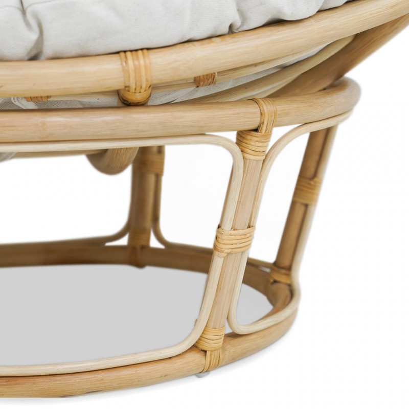 Papasan One Seater Natural Rattan