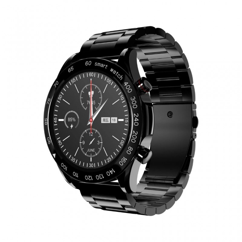 Hifuture Go Pro Smart Watch Black Swiss-style Stainless Steel