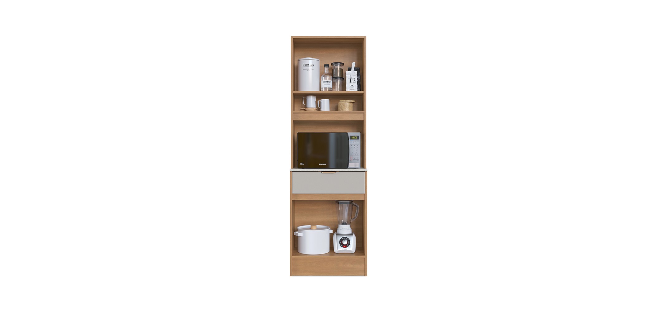 Lotus Kitchen Cabinet Of 4 Doors 1 Drawer Freijo/Arenas