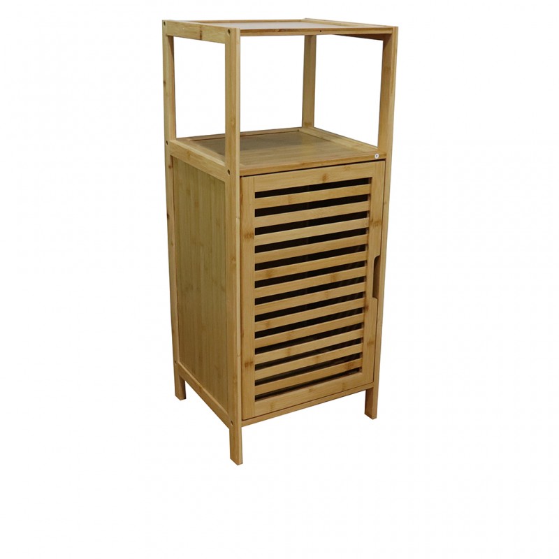 Kansas Bambous Storage Cabinet Natural Oak