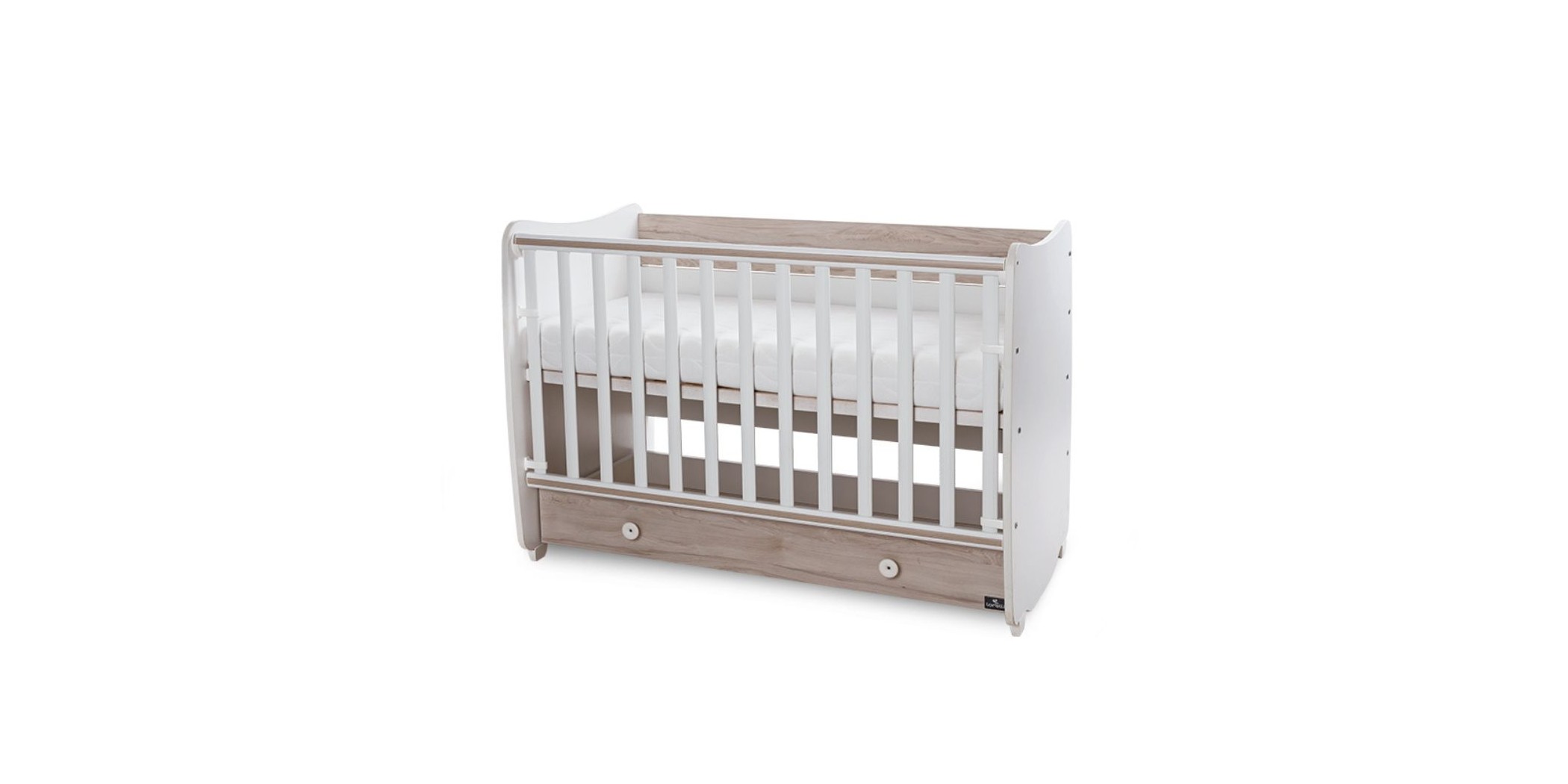 Lorelli Bed Dream 60x120 White Light Oak 10150420045A