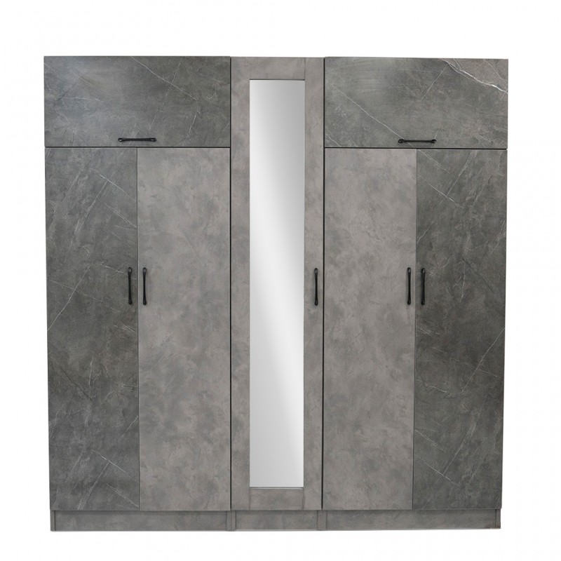 Montale Wardrobe 5 Doors & 2 Flap Doors Dark Ash Glossy And Light Ash ...