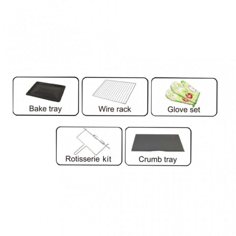 Mammouth EO1000CRD 100L Black Electric Oven With Double Glass Door ...