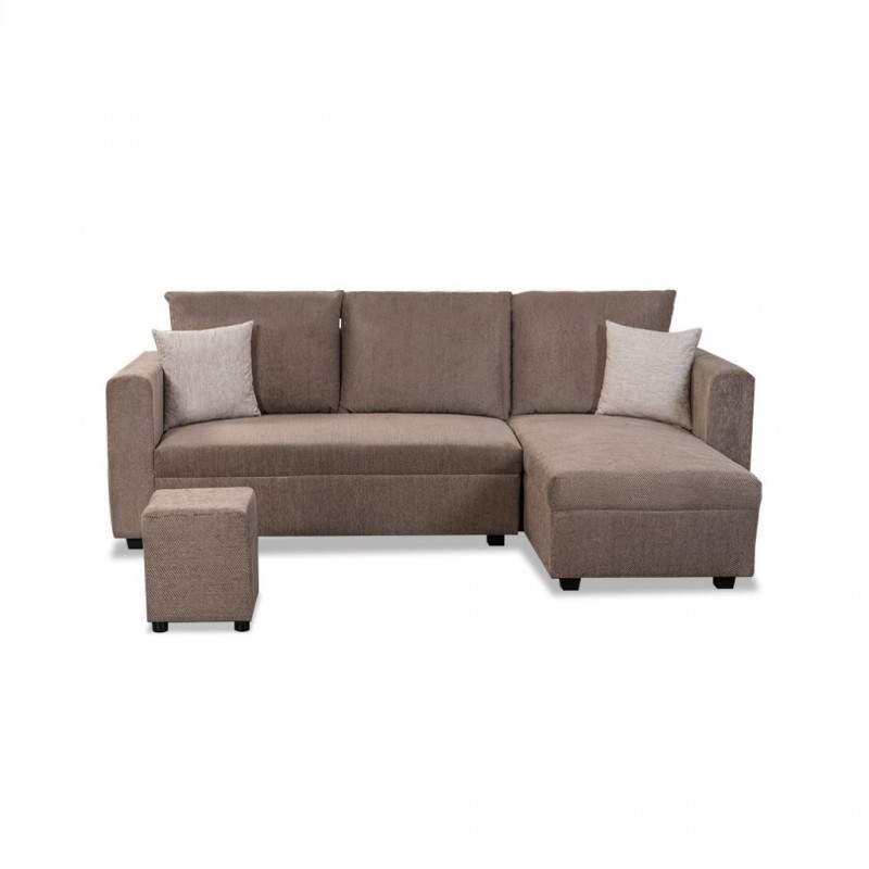 Conrad Sofa Corner Static Chenille Mocha Colour