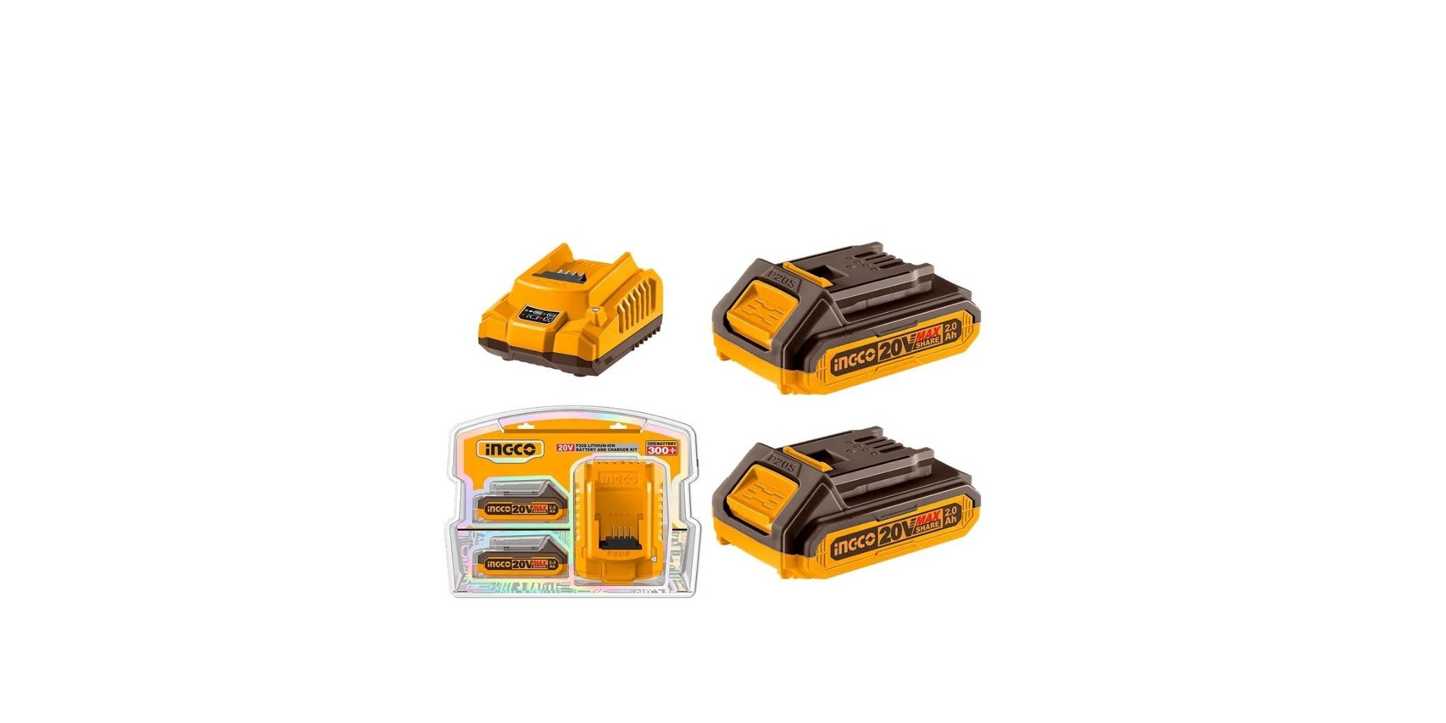 Ingco FBCPK1222 Lithium Ion P20S Batteries And Charger