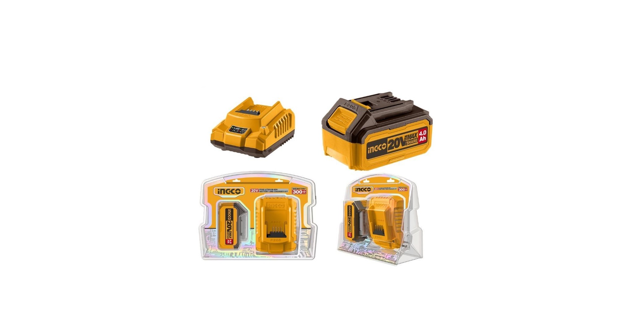 Ingco FBCPK1214 Lithium Ion P20S Batteries And Charger