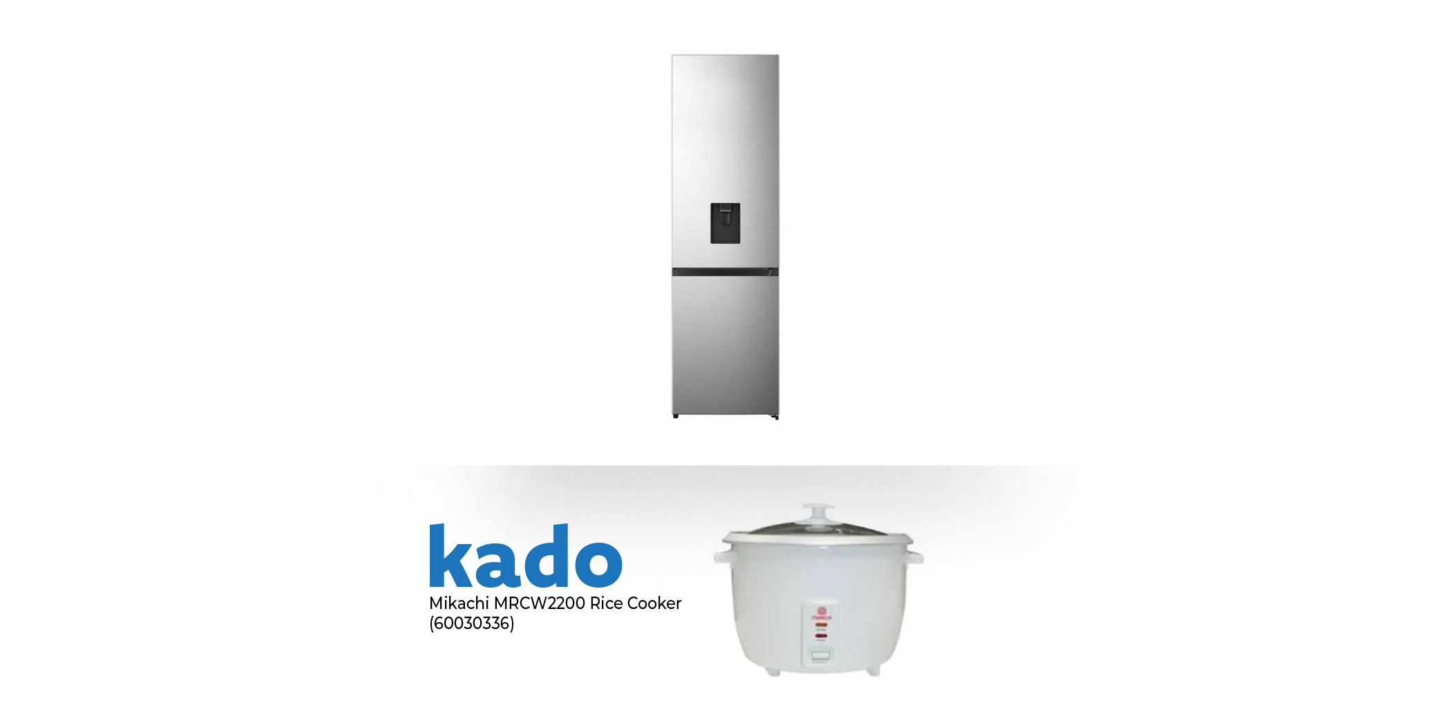 Hisense RB435N4WCE Refrigerator & Free Mikachi MRCW2200 Rice Cooker