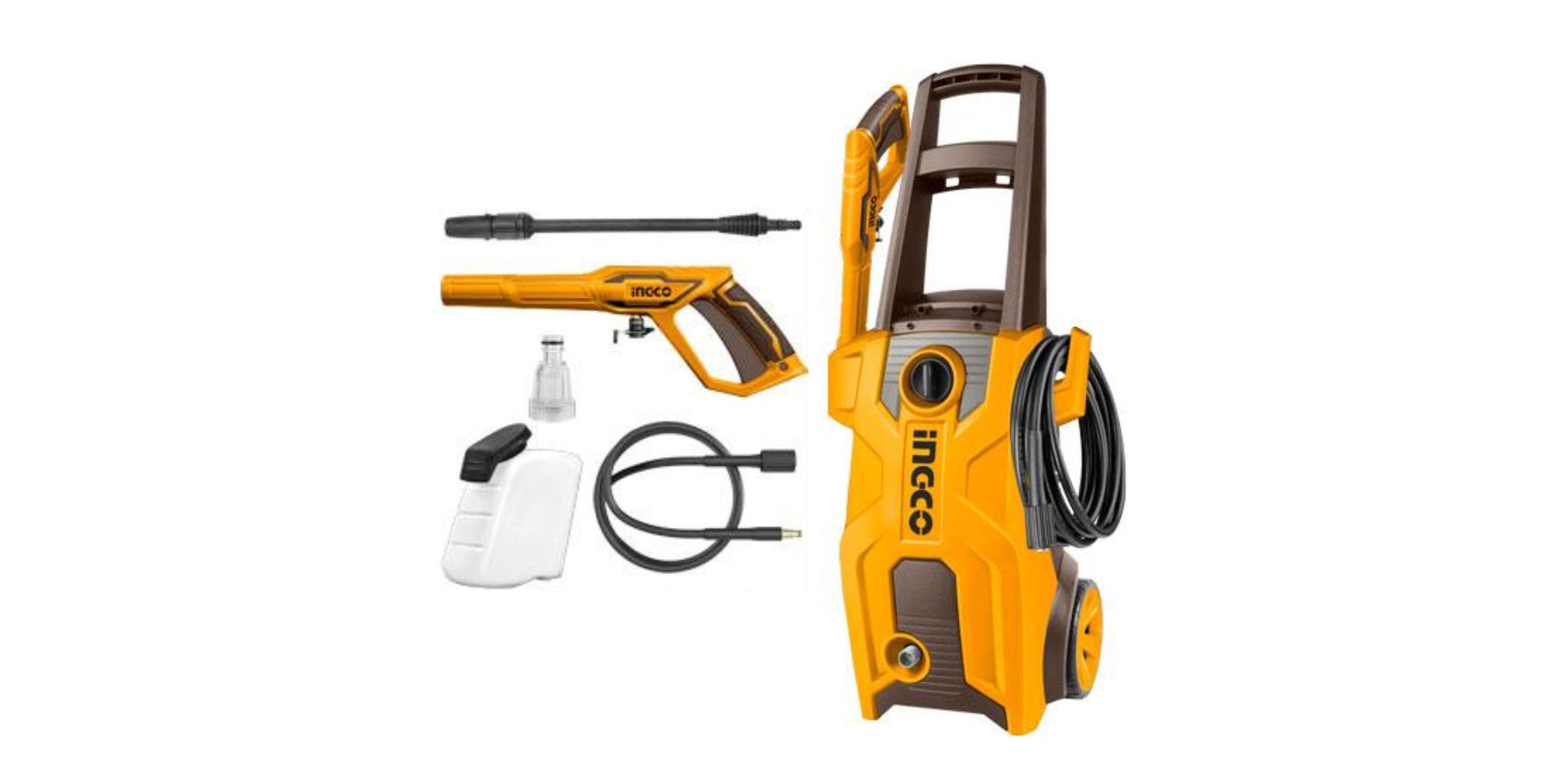 Ingco HPWR200182 160Bars Industrial High Pressure 18MW Carbon Brush ...