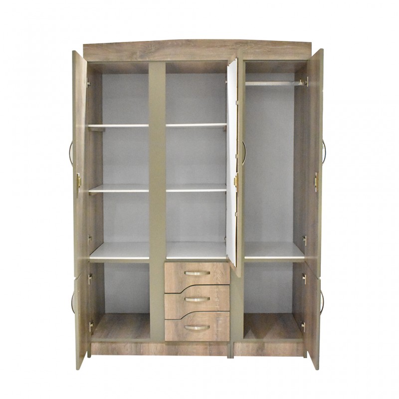 Alpine Wardrobe 3 Doors MDF Grey