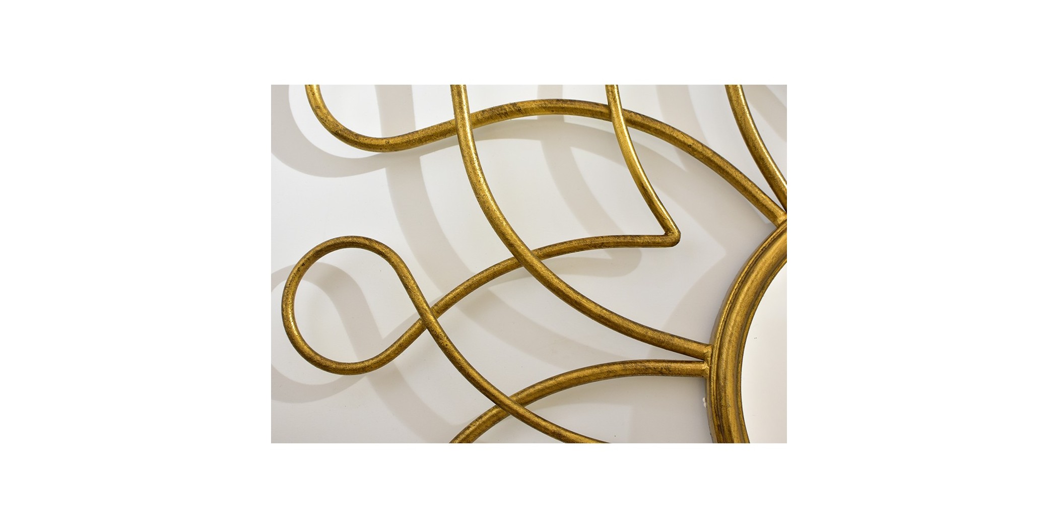 Wall Mirror In MDF Golden Finish