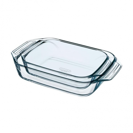Pyrex Optimum Set 2Pcs x Rect Roaster 35x23cm+ 39x25cm Box Set ...