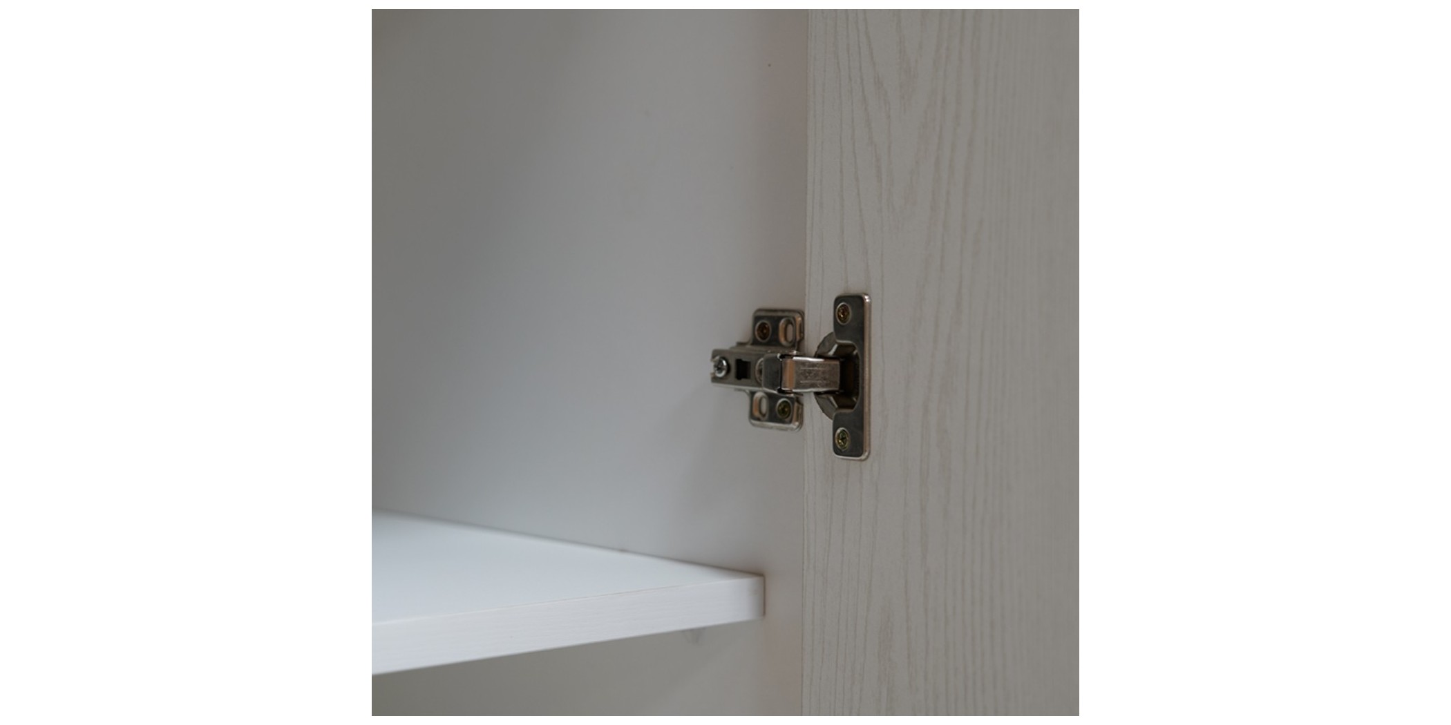 Tessa Wardrobe 4 Doors MDF Off White & Able Oak
