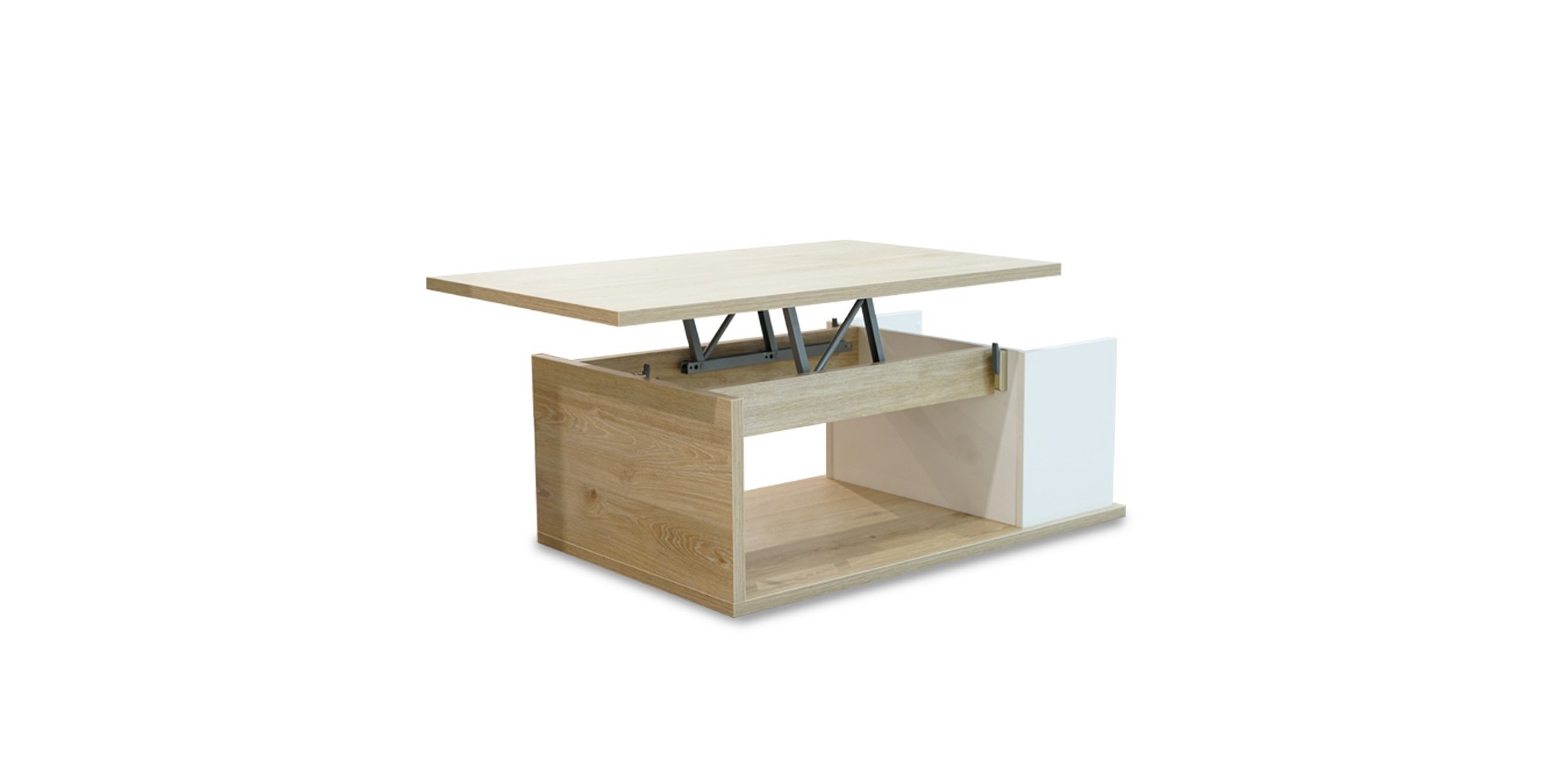 Otawa Coffee Table With Lift Top Ottawa Oak & White