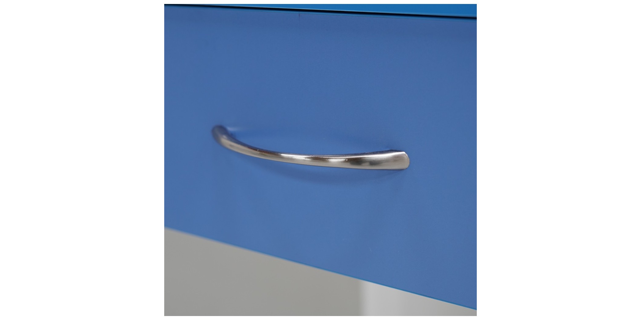 Alpha Office Table MDF White & Blue