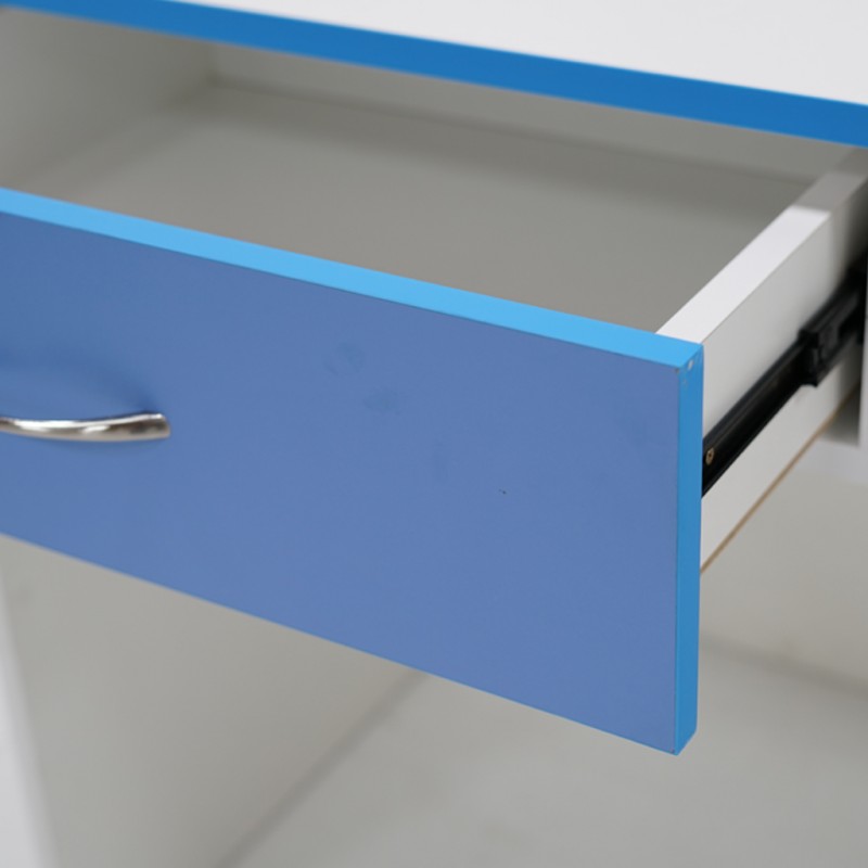 Alpha Office Table MDF White & Blue