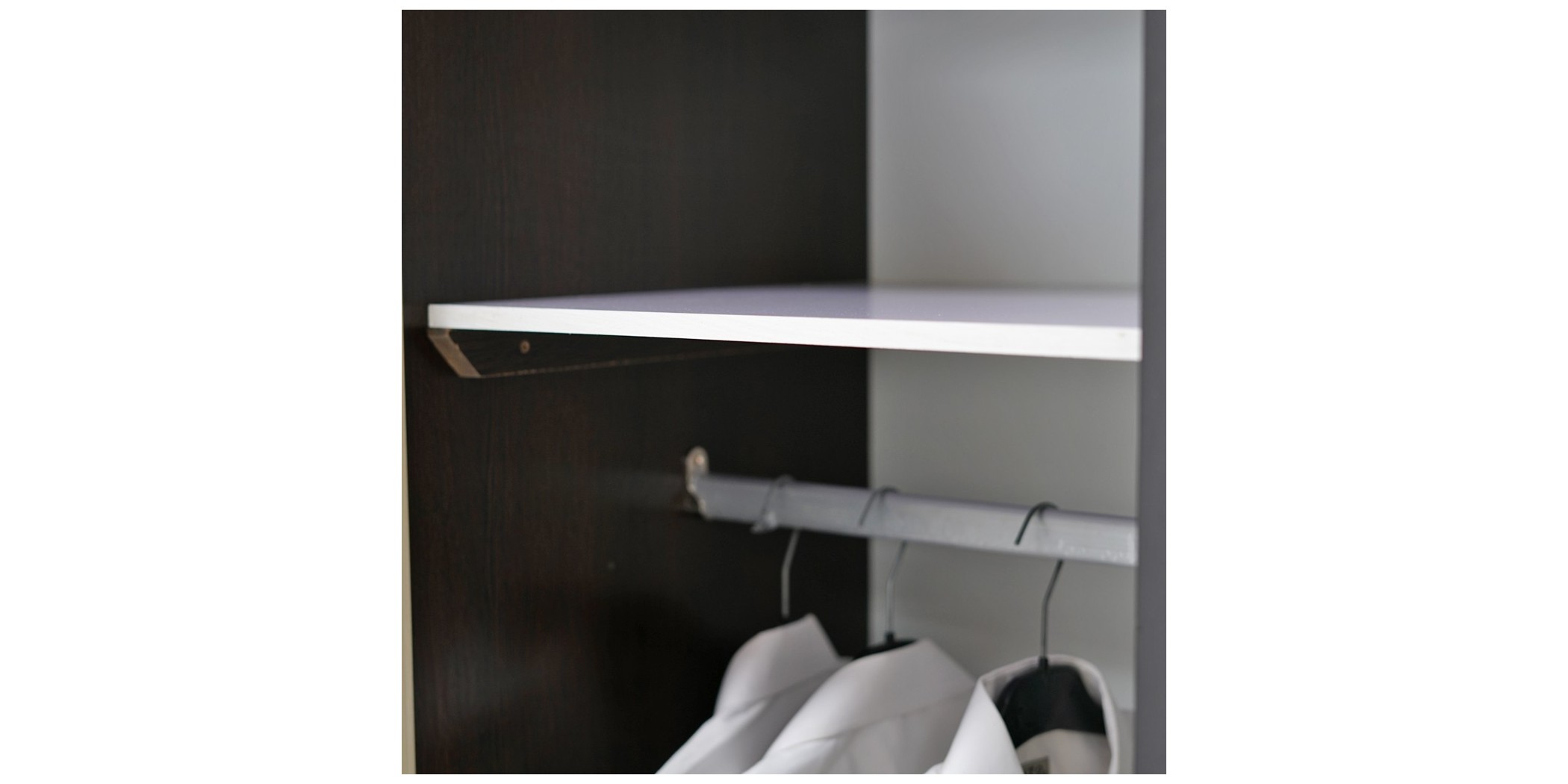 Juniper Wardrobe 4 Doors MDF Melamine Creamy & Wengue