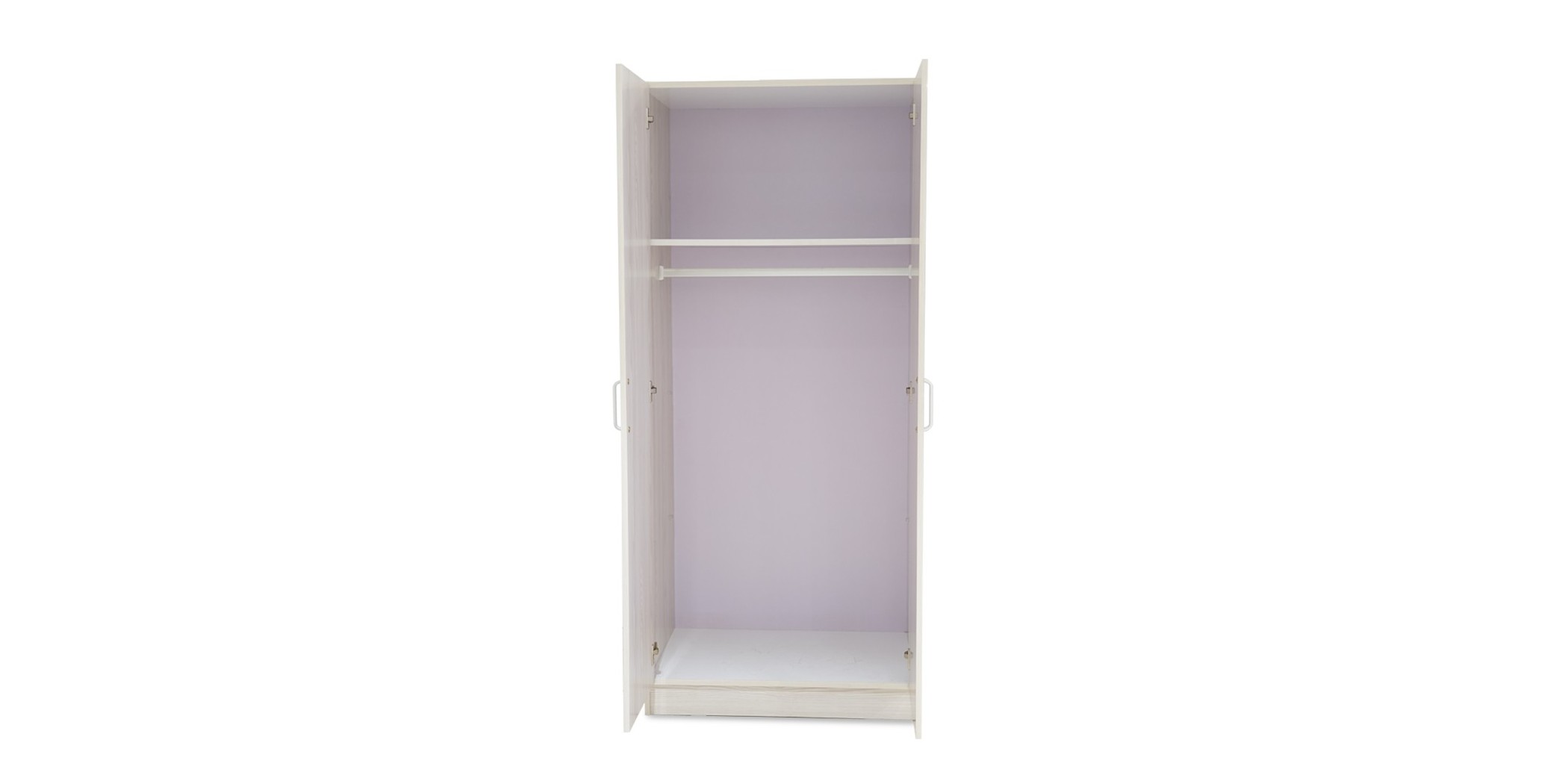 Elsa Wardrobe 2 Doors With Hanger MDF Ash Grey