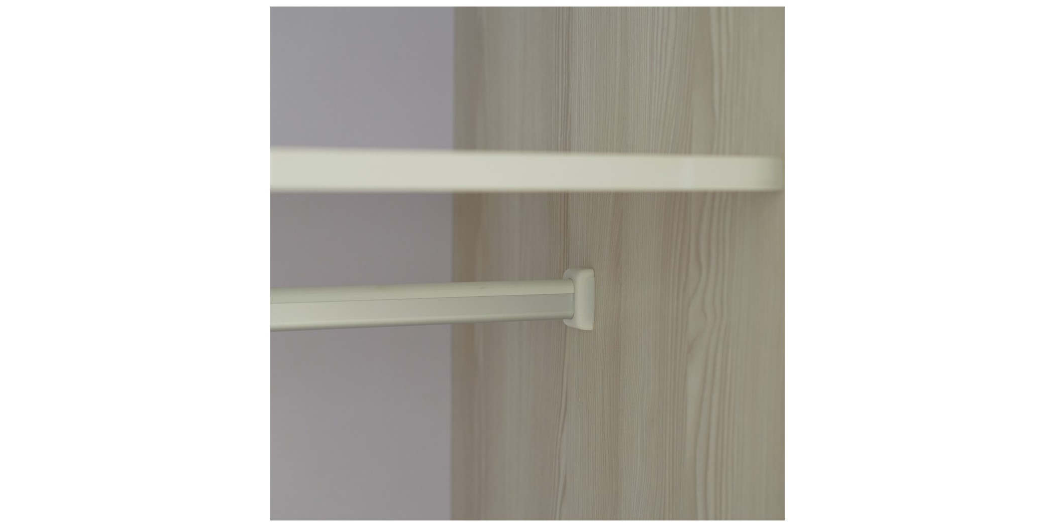 Elsa Wardrobe 2 Doors With Hanger MDF Ash Grey