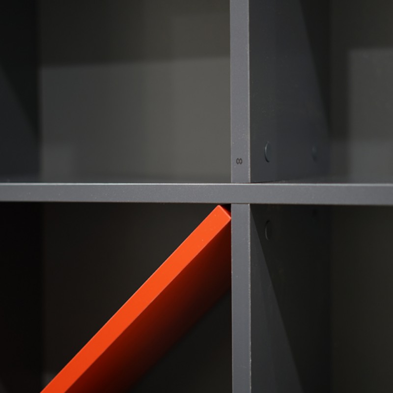 Gaming Bookcase With 10 Shelves Anthracite & Red