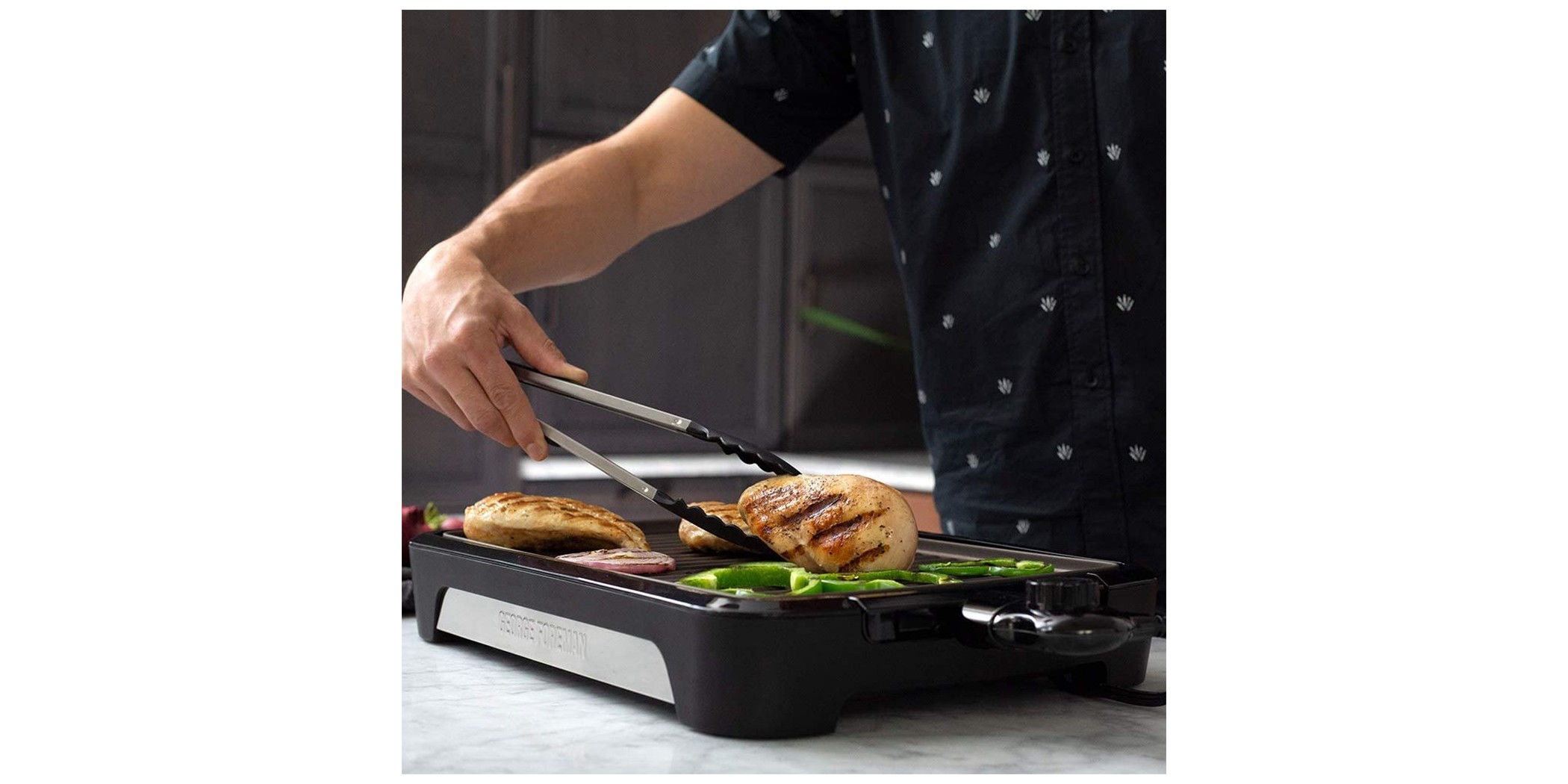 George Foreman 25850 Smokeless BBQ Grill "O"