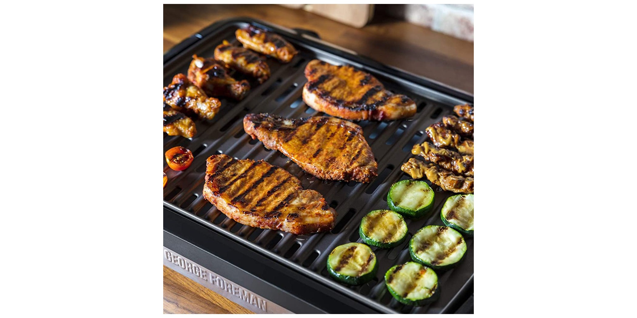 George Foreman 25850 Smokeless BBQ Grill "O"