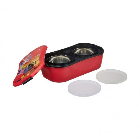 Cello CEL054 Plastic Insulated Red Lunch Box Doppler "O"