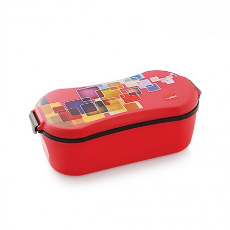 Cello CEL054 Plastic Insulated Red Lunch Box Doppler "O"