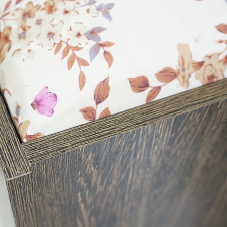 Rainbow Dressing Table & Pouf MDF Light Wengue