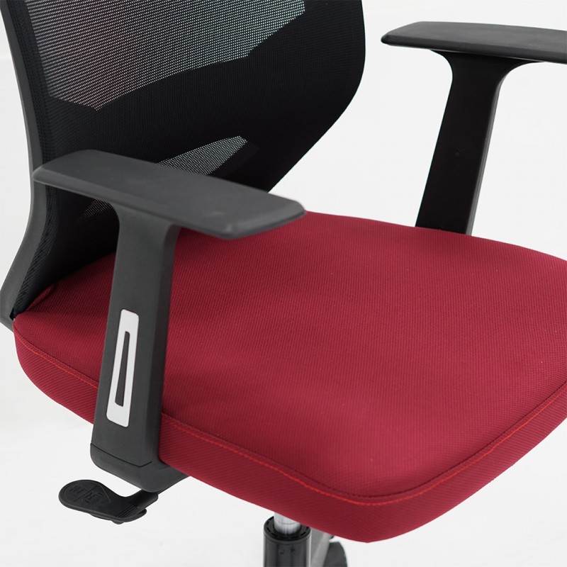 Elektra Low Back Office Chair Black/Maroon Color