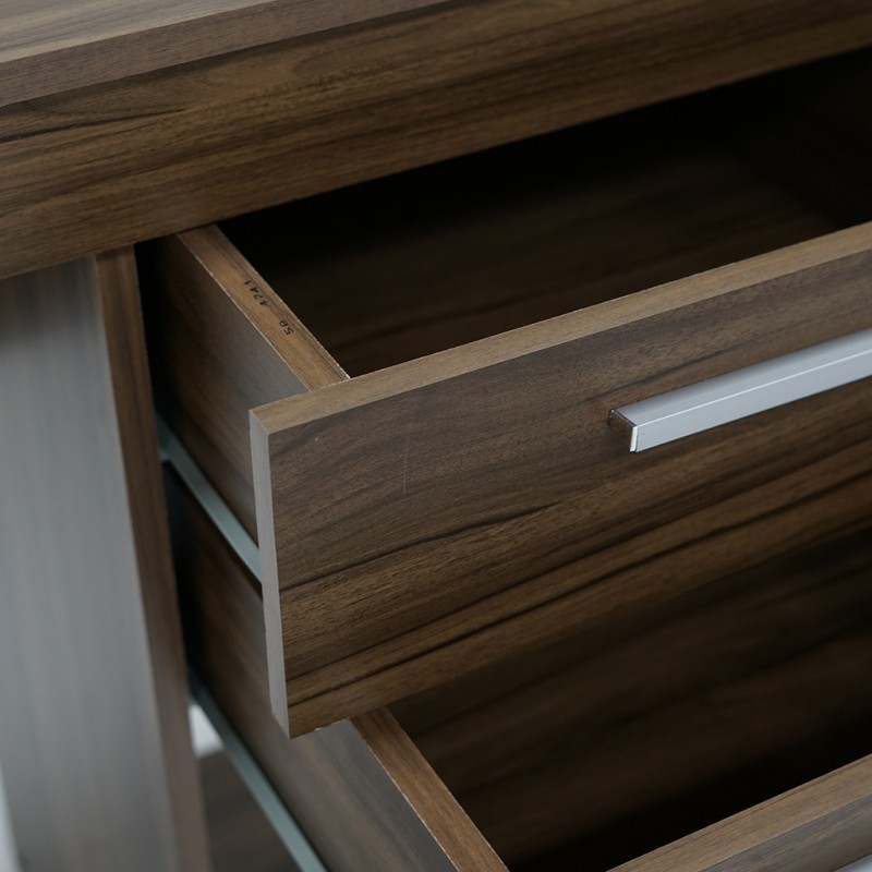 Fraser Office Table Nogal Trend PB With 2 Drawers