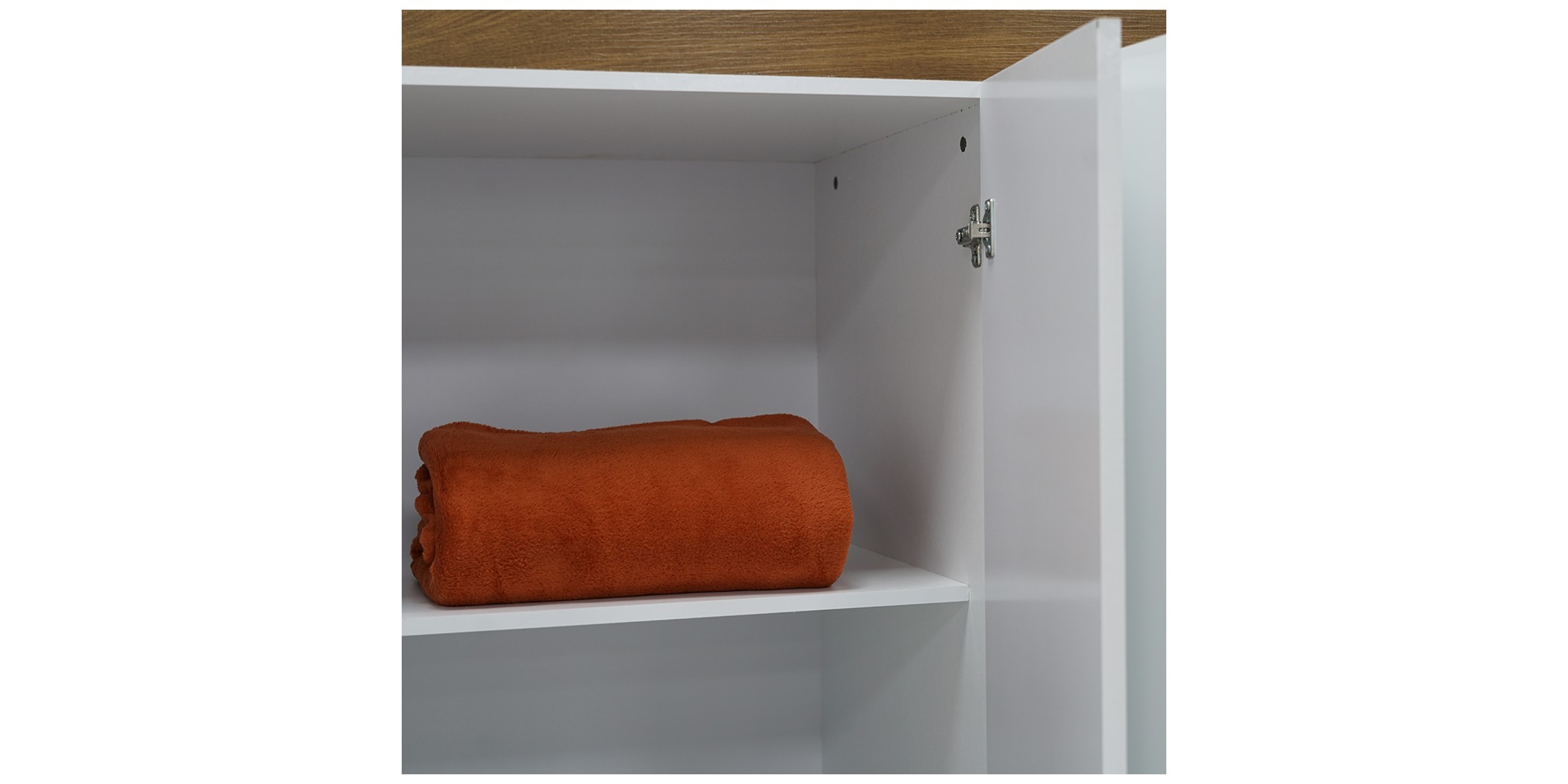 Chile Wardrobe 4 Doors Naturale/White & Legs