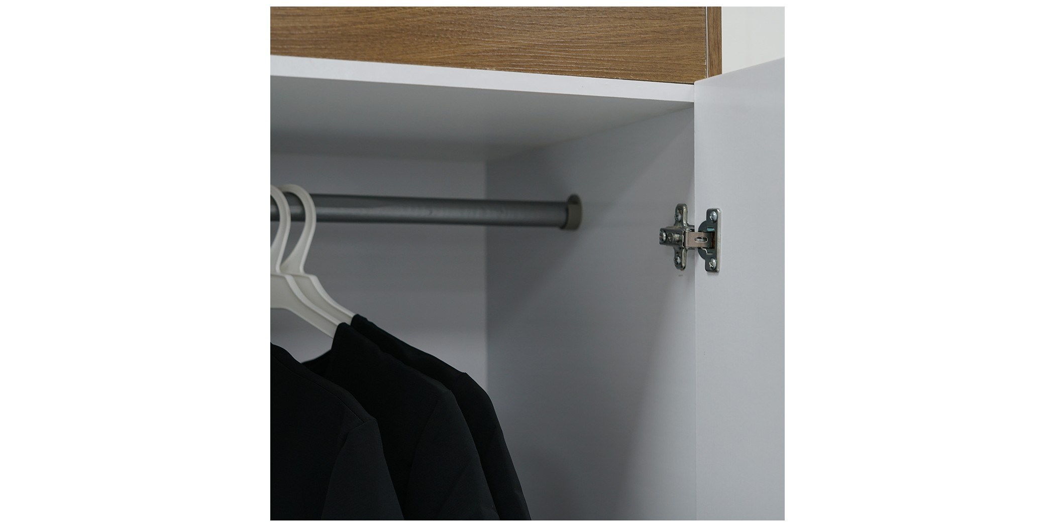 Chile Wardrobe 4 Doors Naturale/White & Legs