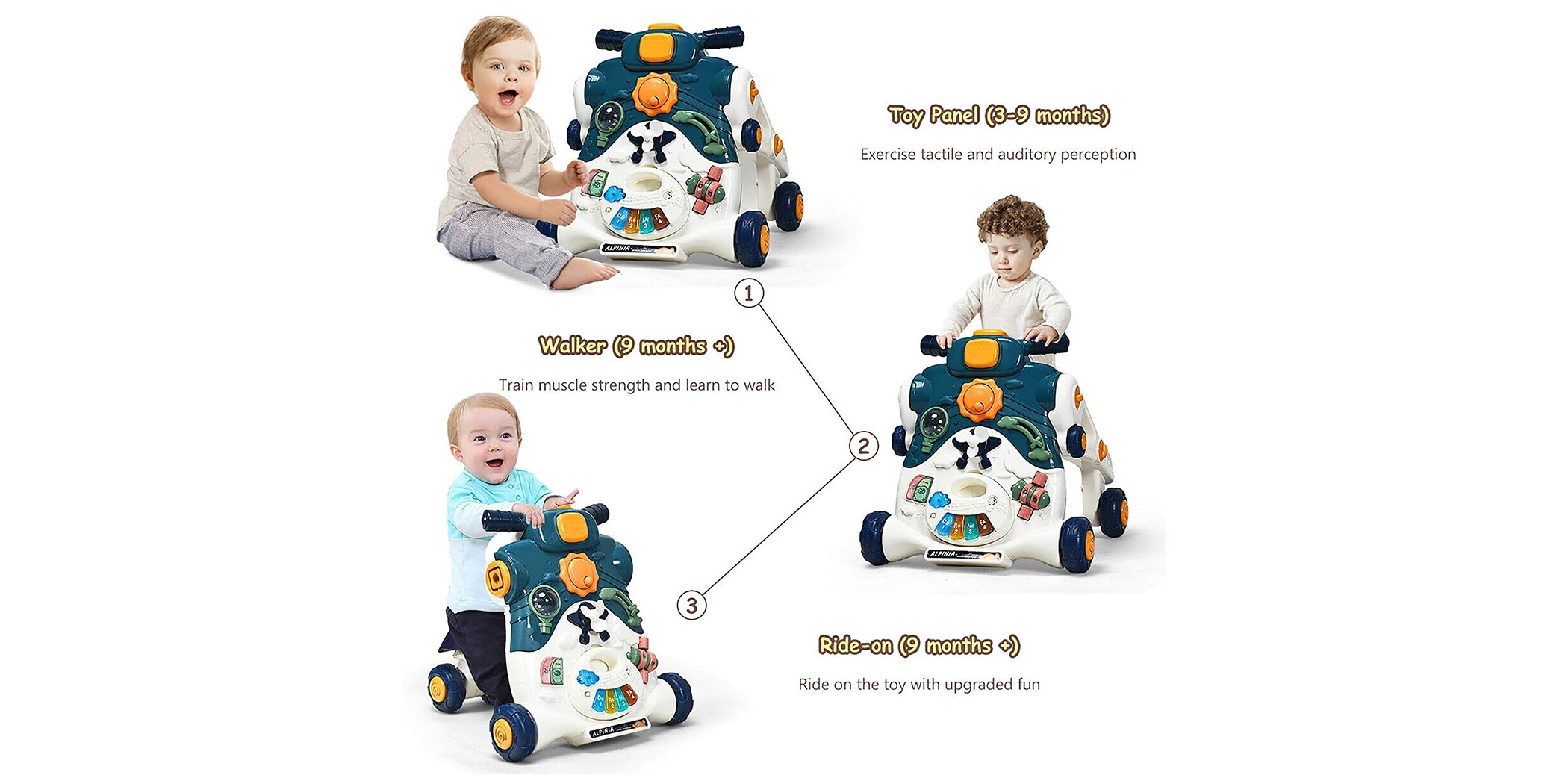 Masen Fun Trolley Children Walker 2 In 1 - 652