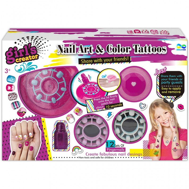 Masen Girl'S Creator Nail Art & Color Tattoos