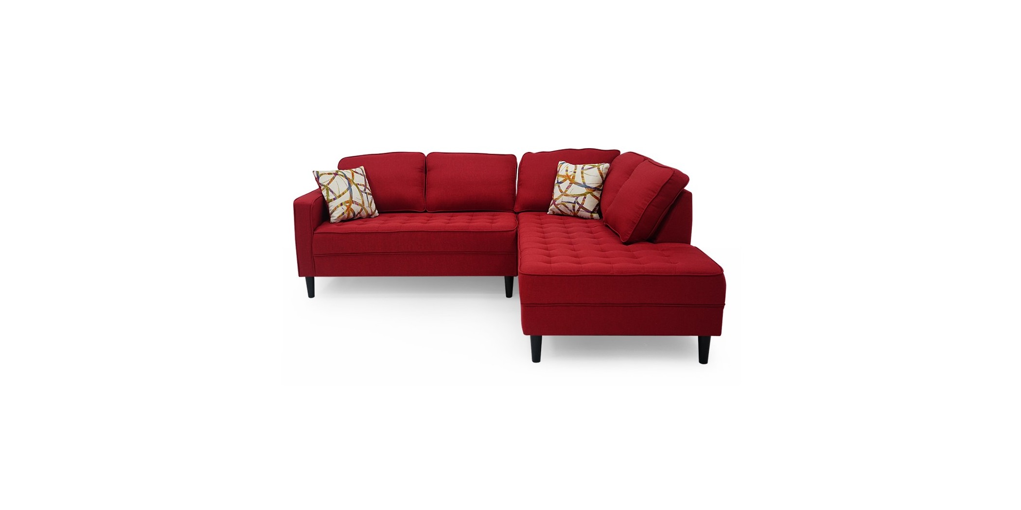 Cove Sofa Corner LAF LVST+RAF Chaise Ruby Col