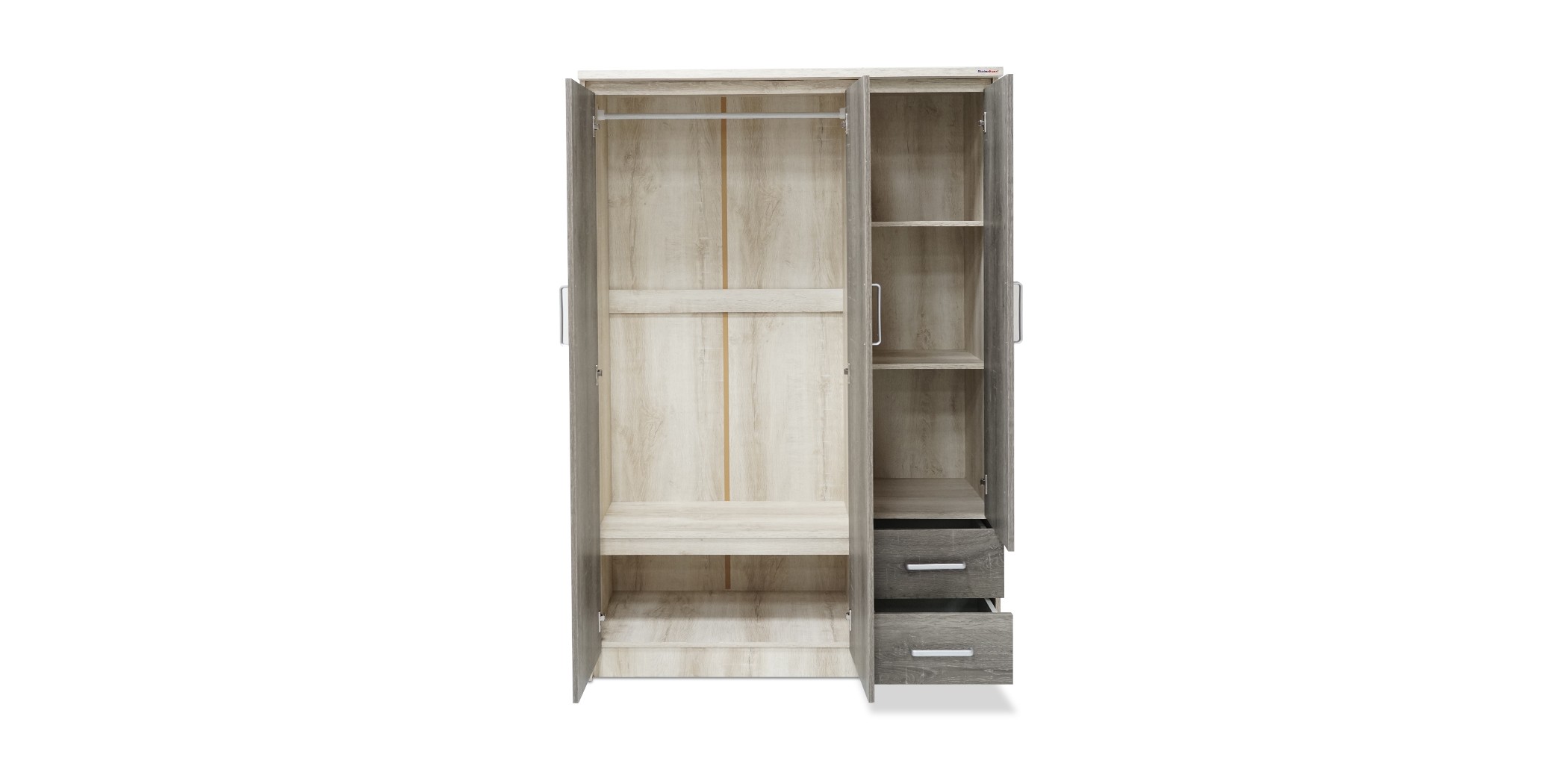 Danilo Wardrobe 3 Doors Castillo Oak & Toro Oak
