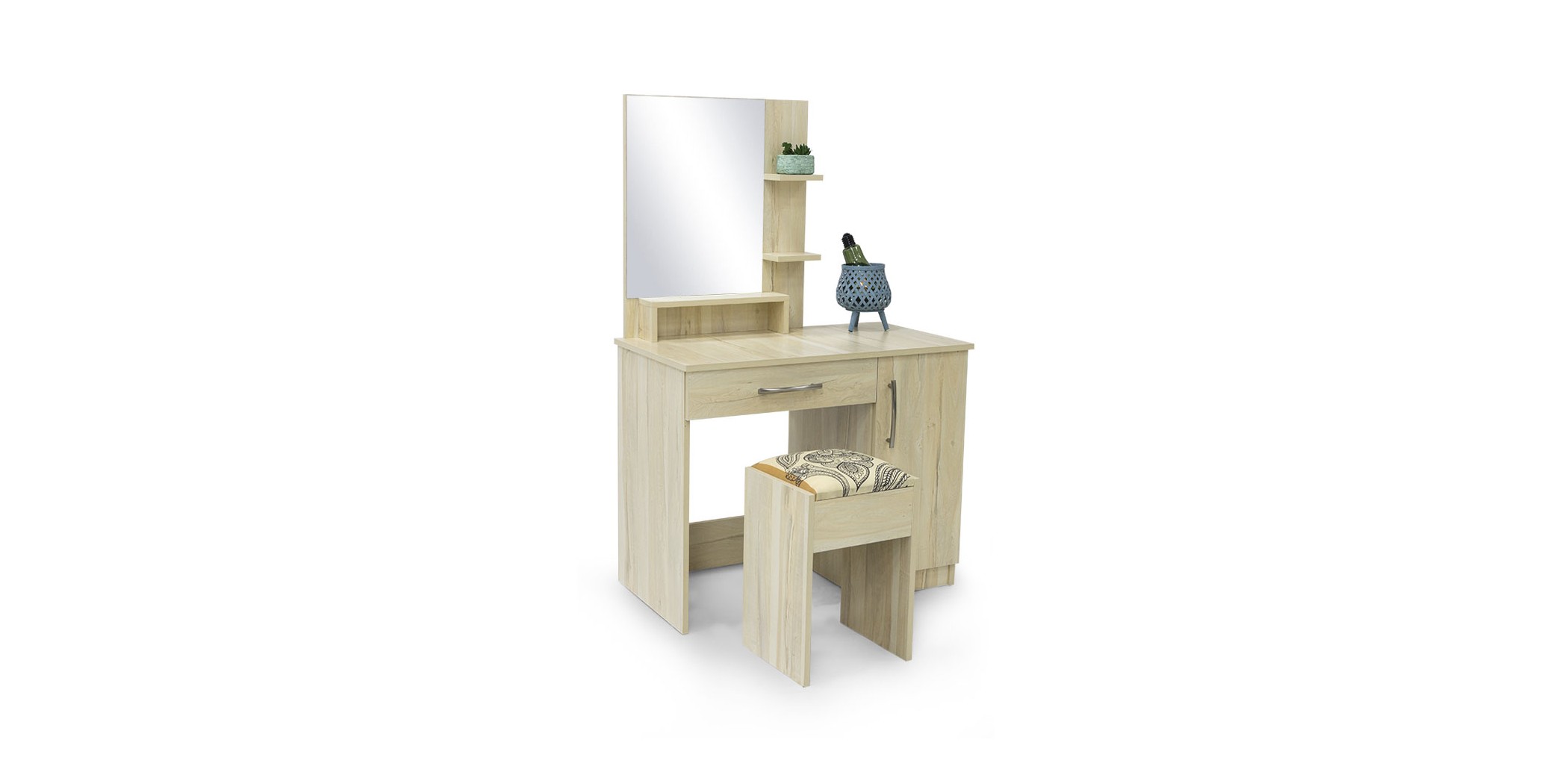 Sion Dressing Table & Pouf in Melamine MDF