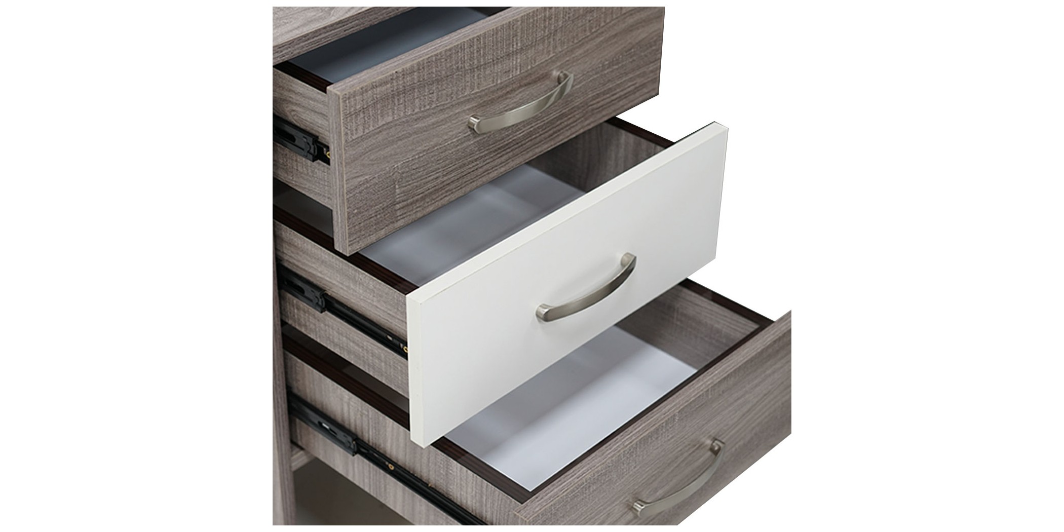 Bruce Office Table Arom & White in Melamine