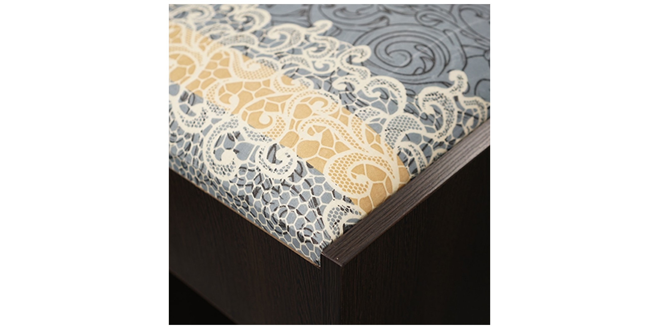 Filton Dressing Table & Pouf in Melamine MDF Wengue