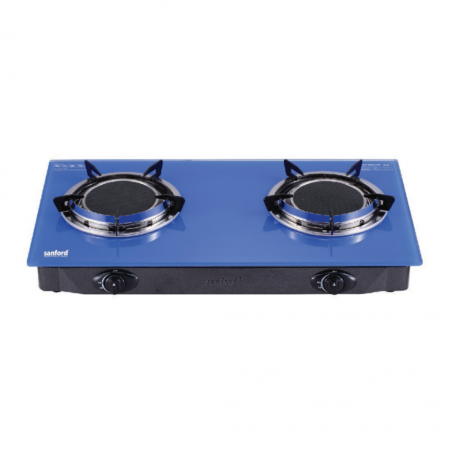 Sanford SAN670 SF5351IGC-Blue 2 Burner Hard Tempered Glass Infrared Gas ...