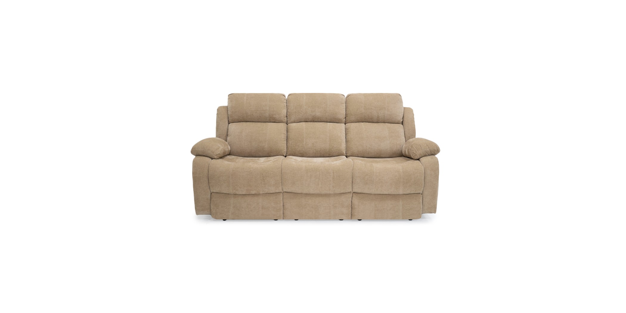 Sabella 3 Seater Reclining Sofa Camel Color Fabric