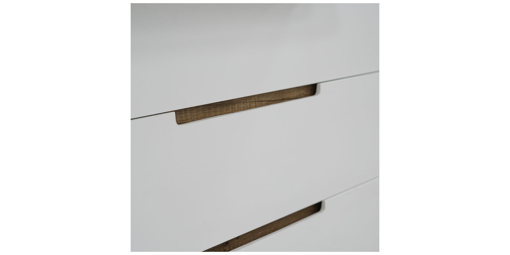 Arte Chest of Drawer 3 Drawers In Melamine MDF Wash Oak & White