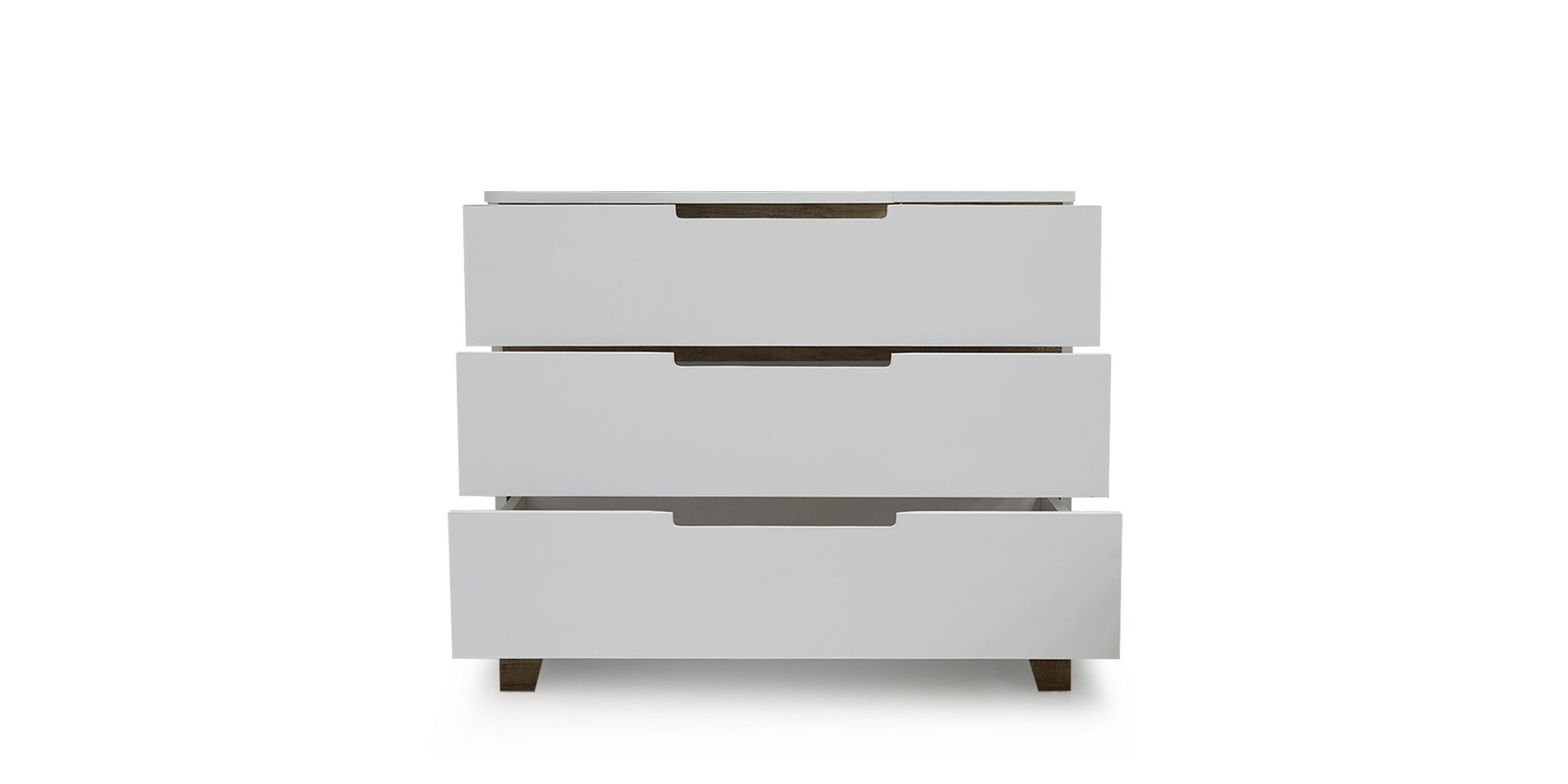 Arte Chest of Drawer 3 Drawers In Melamine MDF Wash Oak & White