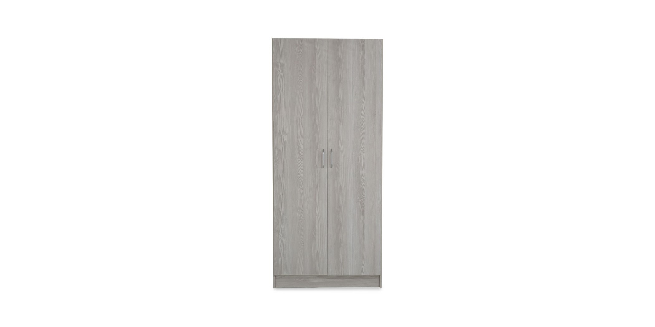 Ace Wardrobe 2 Doors With Shelves MDF Ash Grey