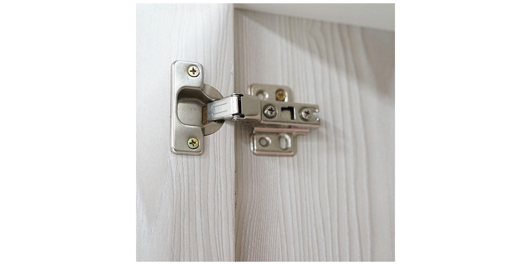 Ace Wardrobe 2 Doors With Shelves MDF Ash Grey